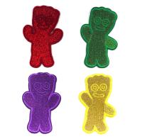 China WS Large Logo Design 3D Embroidery Patch Chenille Glitter Patches with Embroidery on Fabric for Hat & Clothing for sale