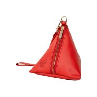 China Dumpling-Shaped Ladies RFID Wallet Wrist Strap Easy Carrying Linen Polyester Lining Long Zipper Closure Coin Purse Anti-Theft for sale