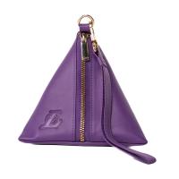China Dumpling-Shaped Ladies RFID Wallet Wrist Strap Easy Carrying Linen Polyester Lining Long Zipper Closure Coin Purse Anti-Theft for sale
