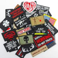 China Custom Personalized Embroidered Name Patches Hook Fastener,Uniform,Work Shirt,Hat Morale Name Patches for sale