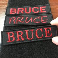 China Custom Personalized Embroidered Name Patches Hook Fastener,Uniform,Work Shirt,Hat Morale Name Patches for sale