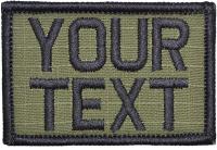 China Customizable Text Patch -2x3 Patch -  3d Olive Green Embroidered Badge Combination Tactical Embroidery Patches for sale