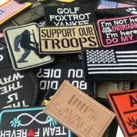 China Customizable Text Patch -2x3 Patch -  3d Olive Green Embroidered Badge Combination Tactical Embroidery Patches for sale