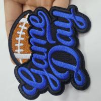 China Custom Patches Iron on Flat Sequin Chenille Patches Football Basketball Sports Embroidery Badges for sale