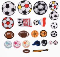 China Custom Patches Iron on Flat Sequin Chenille Patches Football Basketball Sports Embroidery Badges for sale
