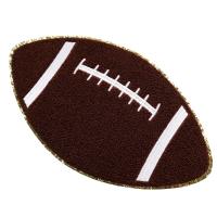 China Custom Patches Iron on Flat Sequin Chenille Patches Football Basketball Sports Embroidery Badges for sale