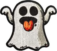 China Custom Embroidered Patches Iron on Chenille Flat Patches Bulk Halloween Glitter Cloth Bag Hat Badge for sale