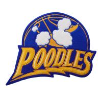 China Wholesale Custom Embroidery Poodles Greek Letter Iron on Chenille Patches for Sigma Gamma Rho Clothing for sale