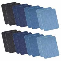 China Custom Free Pattern Design Jeans  Embroidery Patches Wholesale Variety of Sizes Blue Denim Fabric Ironing Patches for sale