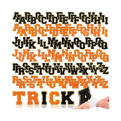 China Custom Hat Embroidery 3d Letter Patch Embroidered Halloween Chenille Iron on Patches for sale