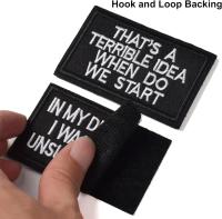 China Flat Embroidery Patches with Velcro Backing - Removable Custom Patches for Tactical or Outdoor Gear for sale