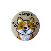 China Custom Chenille & Flat Embroidery Button Badges - Tinplate Fabric Pin Manufacturer for sale