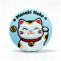 China Custom Chenille & Flat Embroidery Button Badges - Tinplate Fabric Pin Manufacturer for sale