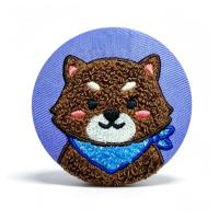 China Custom Chenille & Flat Embroidery Button Badges - Tinplate Fabric Pin Manufacturer for sale