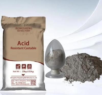 China High Strength Wear Resistant Acidproof Castable Acid Resistant Refractory Castable For Induction Furnace for sale