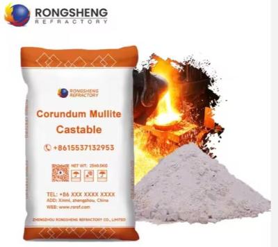 China Unshaped Mullite Refractory Castables High Temperature Insulation High Strength Corundum for sale