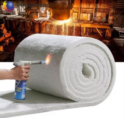 China 1400 Ceramic Fiber Heat Insulation Blanket Paper Refractory Alumina Silcate Fiber Blanket For Oven for sale