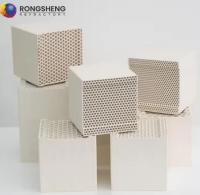 China Rongsheng Refractory Honeycomb Ceramic Substrate Round Square Cordierite Alumina Ceramic Heat Exchangers For Chemical Industry for sale