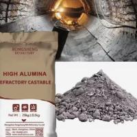 China High Erosion Resistance 65% 75% Al2o3 Low Cement Castable High Alumina Refractory Lining Materials For Electric Arch Furnace for sale