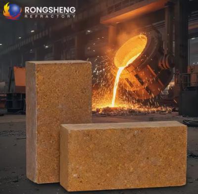 China Rongsheng High Temp Magnesium Bricks 92 95 MGO Magnesite Bricks Heat Storage Refractory Magnesia Brick 230x114x65mm for sale