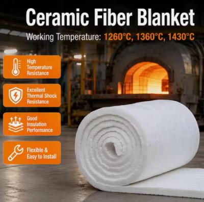 China High Temp 1600c 3000F Refractory Polycrystalline Wool Alumina Fiber Blanket HA Grade 1500C 6-50mm Thickness Ceramic Blankets for sale