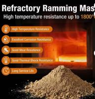 China Induction Furnace Alumina Ramming Mix Magnesia Refractory Ramming Materials Kiln Lining Silicon Carbide Dry Ramming Mass for sale