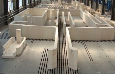 China Fused Zircon Refractory Corundum Brick AZS-33 Of Industrial Kiln , High Temperature for sale