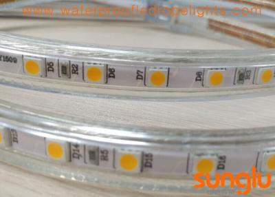 China Warm White Waterproof LED Rope Lights 110V WW 5050 60D With Epistar Chip for sale