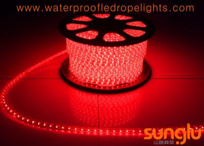 China Energy Saving Red LED Tape , AC220V SMD 3528 60D Outdoor LED Rope Light for sale
