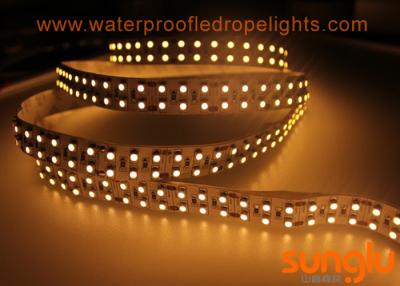 China 19W Double Row LED Strip Light , 3528 240D Flexible Warm White LED Strip Lights for sale