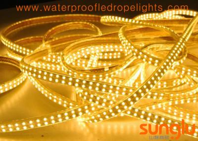 China 5050 120D Double Row LED Strip Light , Yellow Color Bendable LED Ribbon Lights for sale
