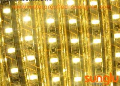 China 8 Watt Warm White LED Rope Light , 220V SMD 5730 120D Smart LED Tape Strip Lights for sale