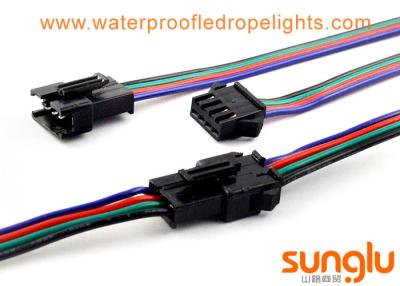 China Female / Male 4 Pin JST SM Connector , SM 2 Pin LED Light Connector For RGB LED Strips for sale