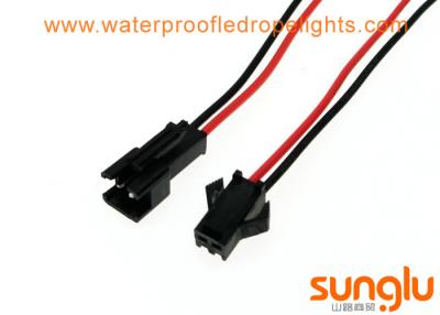 China Black Red LED Lighting Accessories 3 Pin JST SM Connector M / F Connectors Male To Female for sale