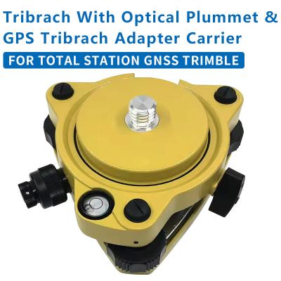 China Yellow Tribrach with Optical Plummet Fixed Adapter with 5/8X11 Thread for Total Station GNSS TRIMBLE Whole Set for sale