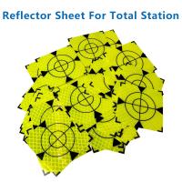 China 100pcs Size 60mm 20 30 40 50 80 Reflector Sheet For Total Station Survey Geography Fluorescent Green Triangle Reflective Sticker for sale