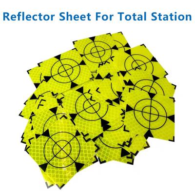 China 100pcs Size 60mm 20 30 40 50 80 Reflector Sheet For Total Station Survey Geography Fluorescent Green Triangle Reflective Sticker for sale