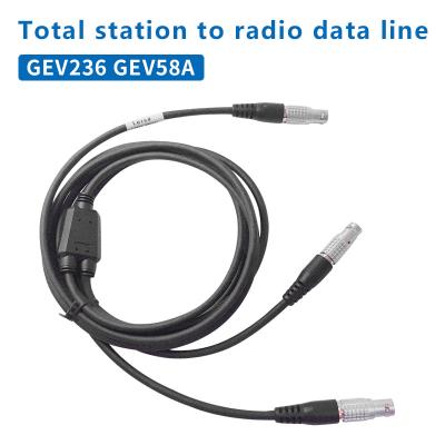 China Y-shaped Data Power Cable 8-PIN For GEV236 GEV58A Wireless Radio Connection To Total Station And External Battery for sale
