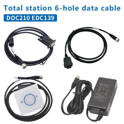 China DOC210 EDC139 Data Cable for TOPCON SOKKIA Total Stations ES/OS/PS To PC (Win11) 6 Hole for sale