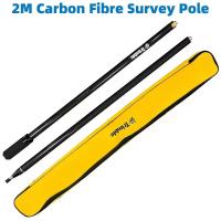 China New GPS RTK 2M Carbon Fibre Survey Poles GPS Surveying 2 Sections with Trimble Universal Prism GPS Pole Centering Roc for sale
