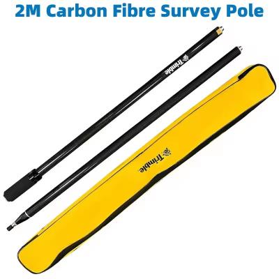China New GPS RTK 2M Carbon Fibre Survey Poles GPS Surveying 2 Sections with Trimble Universal Prism GPS Pole Centering Roc for sale