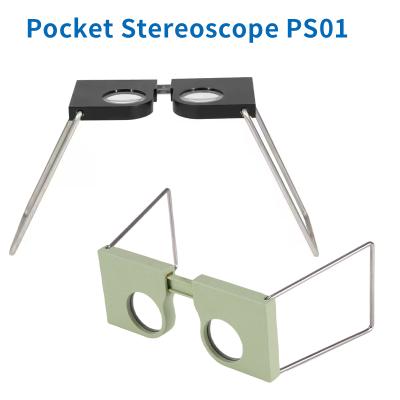 China Lens-type Pocket Stereoscope Viewer with Magnification 2X 4X for Surveying PS01 for sale