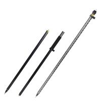 China 2M Prism Pole Fiber Survey Poles GPS Surveying Type Black Carbon Fiber for sale