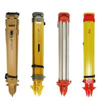 China Aluminium alloy solid wood tripod total station engineering surveying impact-resistant telescopic support for sale