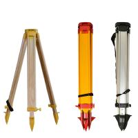 China Aluminium alloy solid wood tripod for theodolite and levelling instrument engineering surveying support for sale