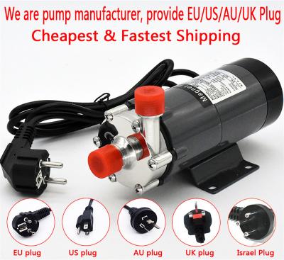 China HomeBrew Pump MP-15R Food Grade 304 Stainless Steel Brewing 220V Magnetic Water Pump Temperature 140C 1/2