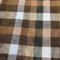 China 100% Linen Stone Washed Gingham Check Fabric TS-M022 3# Lightweight Yarn Dyed for Apparel and Home Textiles for sale