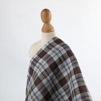 China 100% Linen Shirting Fabric TS-M015 5# with Lurex Yarn-Dyed Grid Pattern - Middle Weight Woven Textile for sale