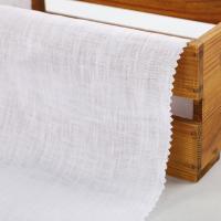 China TANGSILK 100% Linen Woven Fabric TS-L101721 White for Clothing and Home Textiles for sale