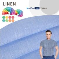 China TS-L1021YD-1 100% Linen Medium Weight Woven Fabric for Clothing and Home Textiles for sale